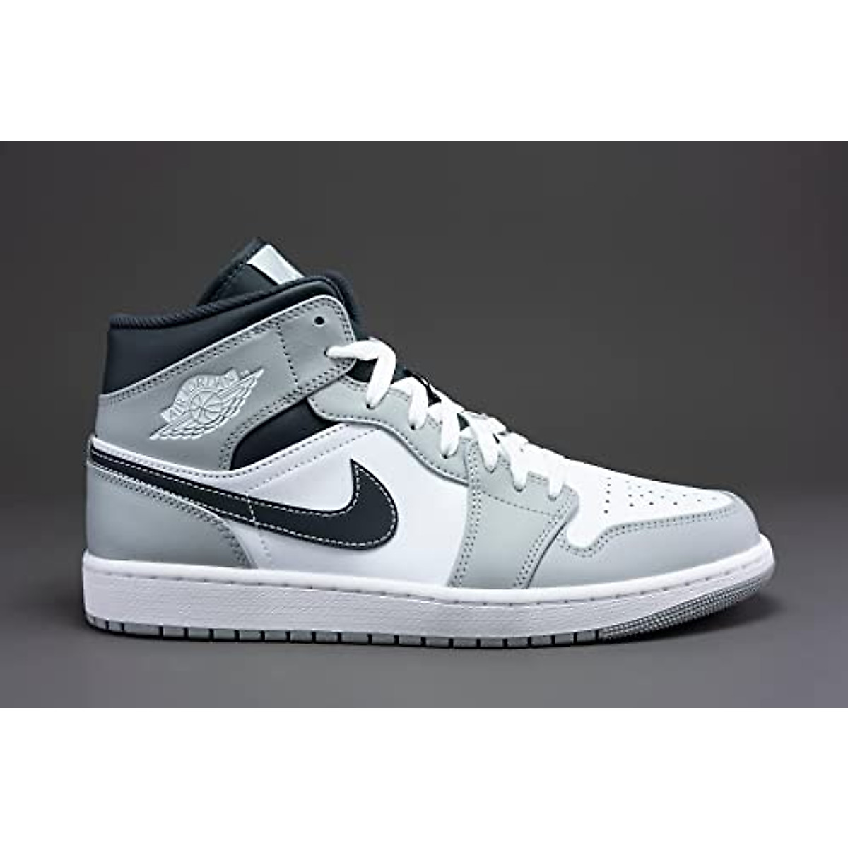 Nike Men's Air Jordan 1 Mid Fitness Shoes, Gray, Size 8 US