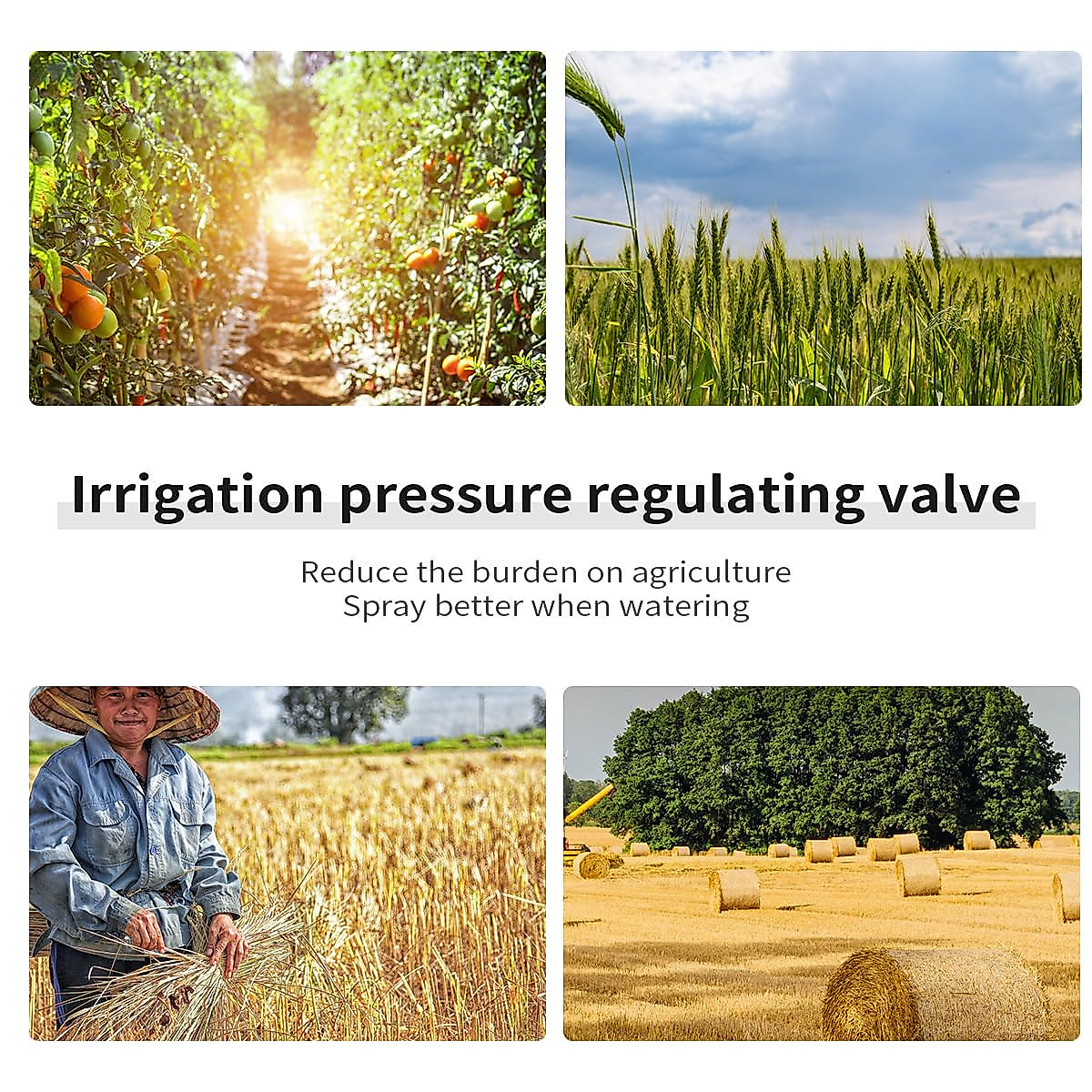 ULTECHNOVO Drip Irrigation Valve Garden Pressure Regulator Valve for Farm Garden Park Irrigation (25 PSI Black) Drip Irrigation Pressure Regulator