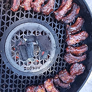 VORTEX (IN)DIRECT HEAT® Grill Grate Replacement for 22 Kettle, UDS OR KAMADO Style Charcoal BBQS with Removable Searing Grate - 22 in