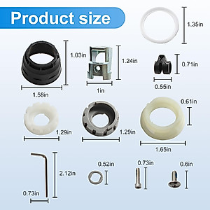 LEDBarz Moen Faucet Repair Kit 93980 - Replacement Single Handle Mechanism for Kitchen Parts