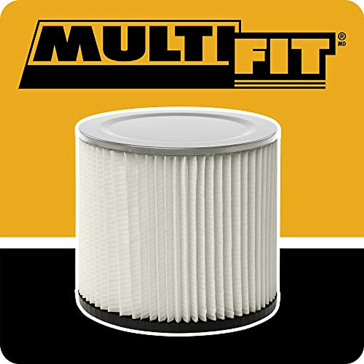 MULTI FIT Wet Dry Vac Filter VF2007 Standard Replacement Wet/Dry Vacuum Filter for Most 5 Gallon and Larger Shop-Vac Branded Wet/Dry Vacuum Cleaners