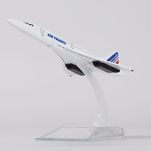NUOTIE 1/400 Concorde Air France Airplane Model Pre-Build Diecast Aircraft Model Kits Metal Aircraft Model Display Model Collection or Gift