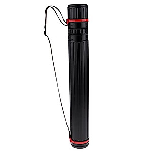 Fityle 3 Sizes Plastic Drawing Tube Blueprint Carrier Case Telescoping Document Storage Expandable Carrying Tube Artists Supplies, Portable - 80 x 650mm