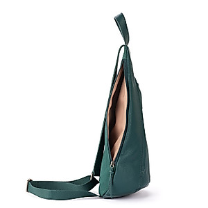 The Sak Geo Sling Backpack in Leather, Single Sling Shoulder Strap, Marine