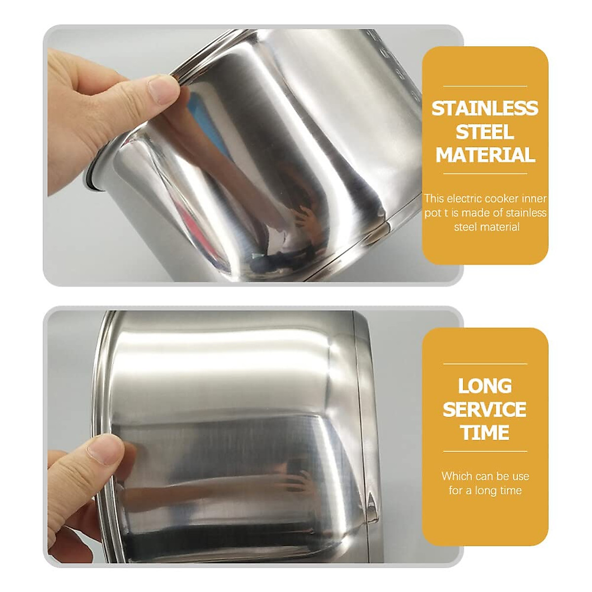 Cabilock Cooker Replacement Inner Pot Ceramic Inner Cooking Pot Cooking Pot Liner Container for Pressure Cooker Accessory 4L