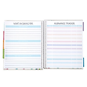 Erin Condren 7" x 9" Coiled Prompted Notebook - Kids Ultimate Checklist. 160 Perforated Pages of 80Lb Mohawk Paper. Age-Appropriate Trackers and Checklists with 6 Tabs