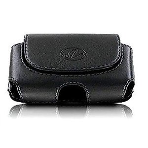Wonderfly Horizontal Holster for Flip Phone or Smartphone Up to 4.25x2.25x0.85 Inch in Dimensions, a Leather Carrying Case with Belt Clip and Belt Loops
