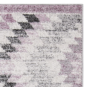 SAFAVIEH Adirondack Collection Area Rug - 6' x 9', Plum & Ivory, Rustic Boho Design, Non-Shedding & Easy Care, Ideal for High Traffic Areas in Living Room, Bedroom (ADR218U)