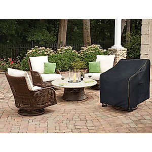 LSongSKY Outdoor Swivel Lounge Chair Cover 2 Pack,100% Waterproof Heavy Duty Outdoor Chair Covers,(33 W x 35 D x 38.5 H inches) Patio Furniture Cover for Swivel Patio Lounge Chair,Black