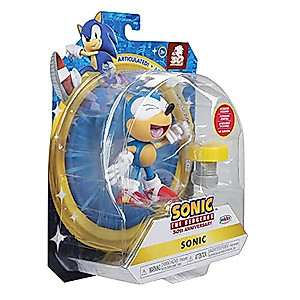 Sonic The Hedgehog 4-Inch Action Figure Classic Sonic with Spring Collectible Toy