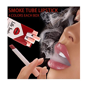 Emirde 4 Colors Matte Cigarette Lipstick Pack Set Tube Nude Red Lips Long Lasting Waterproof Liquid Lipstick Women Make up Velvet Cosmetic Lipsticks C