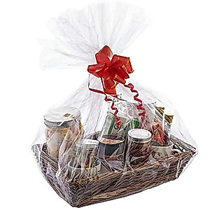 50 Pcs 18x30 Clear flat Cello/Cellophane Treat Bags for Gift Wrapping, Bakery, Cookie, Candies, Dessert, Gift Baskets, Presents, Weddings, Party Favors Packaging. (18x30)