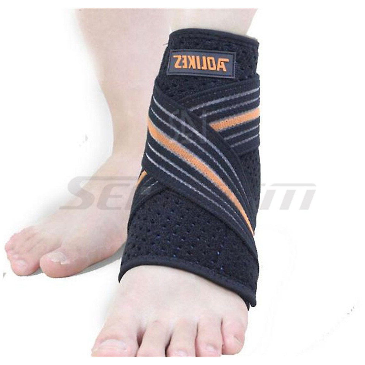 Ankle Brace Compression Support Sleeve, Adjustable Breathable Ankle Wrap Protectors Strap, Pain Relief Foot Sleeve Basketball Sport Injury Recovery Joint Pain Heel Spurs Plantar Fasciitis Sock (left)