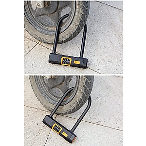 XIXIDIAN Bicycle U Lock Anti-Theft Bike Password Lock Heavy Duty Combination U Lock Bike Lock