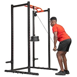 Sunny Health & Fitness Lat Pull Down Attachment for Power Racks and Cages - SF-XFA006