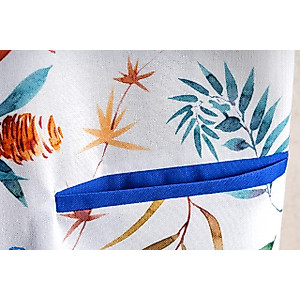 CALICOT Apron 100% Polyester Pack of 1 Adjustable Neck Strap Cloth Apron with Center Pocket & Long Ties for Chef, Women & Men Parties Wedding use, Spicy Summer (27.5"x 31.5")