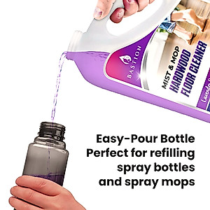 Hardwood Floor Cleaner - Ready-To-Use Solution - Multi-use - Water Based Liquid, Safe, Gentle, & Natural - For All Wood & Laminate Flooring - Lavender Scent