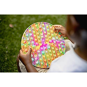 Chuckle & Roar: Pop It! XL Rainbow - Tactile Engagement Toy - Great for Toddlers - Safe and Durable