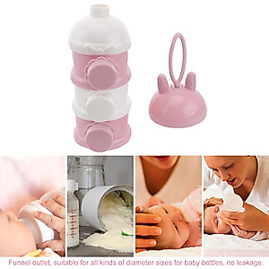 Kisangel 3 Powder Home Feeding Stackable 3 Layer Stackable Formula Dispenser Kids Storage Travel Dispenser Milk for Non- Spill Food Case Snack Formula Portable Simple