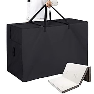 Heavy Duty Folding Mattress Storage Bag, Guisong Carry Case for Tri Fold Mattress with Zipper, Foldable Memory Foam Mattress Carrying Case Fits 4-6 lnch Full Twin Queen Foldable Mattress