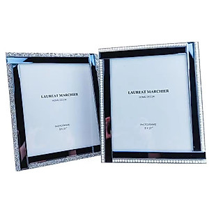 Laureat Marchier 4x6 6x8 8x10 Glass Picture Frames, Mirrored Photo Frames for Wall or Tabletop Décor (Natural Sea)