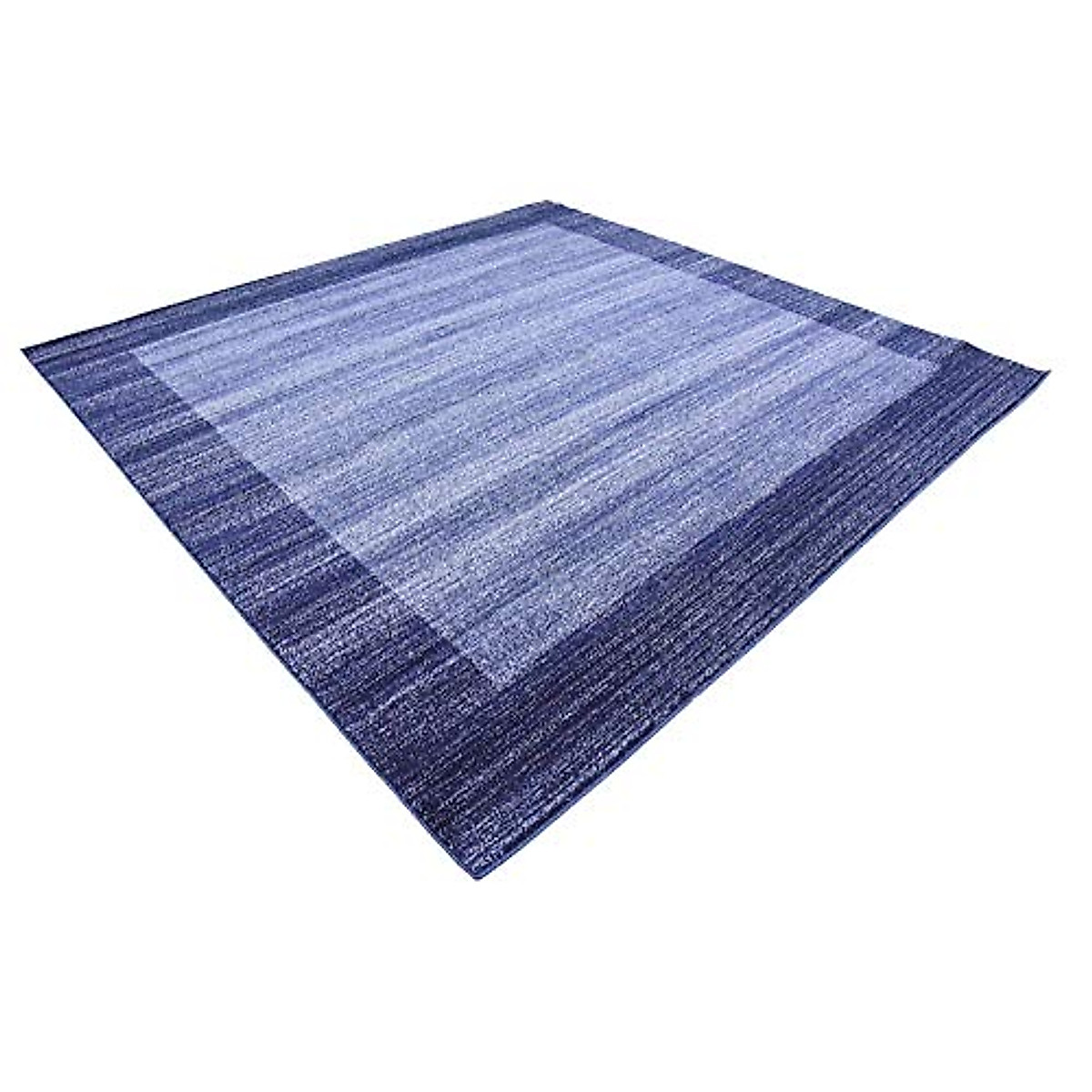 Unique Loom Del Mar Collection Area Rug - Abigail (7' 10" Square, Navy Blue/ Blue)