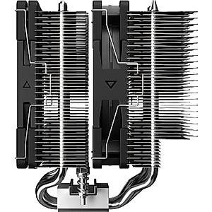 Scythe Fuma 2 Rev.B CPU Air Cooler, Intel LGA1700, LGA1151, AMD AM5/AM4/Ryzen 120mm, Dual Towers, Black Top Cover