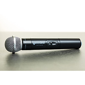 Gemini UHF-01M F1 Handheld Wireless Microphone System - Channel 1 - Professional Karaoke, DJ, and Podcast Mic
