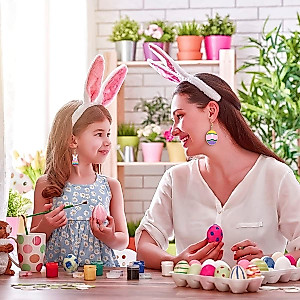 Easter Earrings for Women Enamel Colorful Bunny Egg Drop Dangle Earrings Cute Stylish Spring Earrings (9pcs easter dangle)