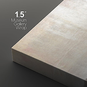 wall26 Canvas Print Wall Art Set Gray & Tan Color Block Ocean Wave Overlay Nature Wilderness Digital Art Modern Art Rustic Scenic Colorful for Living Room, Bedroom, Office - 16"x24"x3 Panels