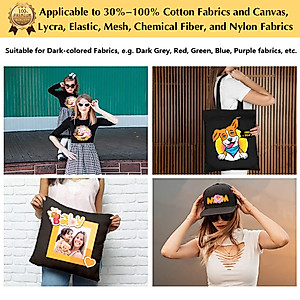 TransOurDream Tru-Heat Transfer Paper for Inkjet Printer (10 Sheets, 8.5x11") Printable Heat Transfer Vinyl for T Shirts Iron on Transfers for Dark Fabrics