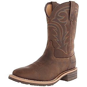 Ariat Mens Hybrid Rancher Waterproof Western Boot Oily Distressed Brown 11.5 Wide