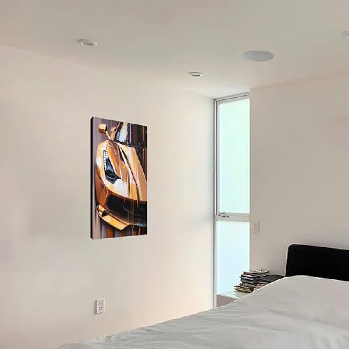 Car Poster Ferrari F40 Supercar Posters Racing Car Canvas Wall Art For Boy's Bedroom SuperCar Wall Decor Frame-style 16x24inch(40x60cm)