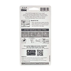 FROG @ease Test Strips for Hot Tubs for use only with FROG @ease In-Line and Floating Sanitizing Systems for Spas up to 600 gallons, Measures low levels of Chlorine, Quick and Easy Test Strips