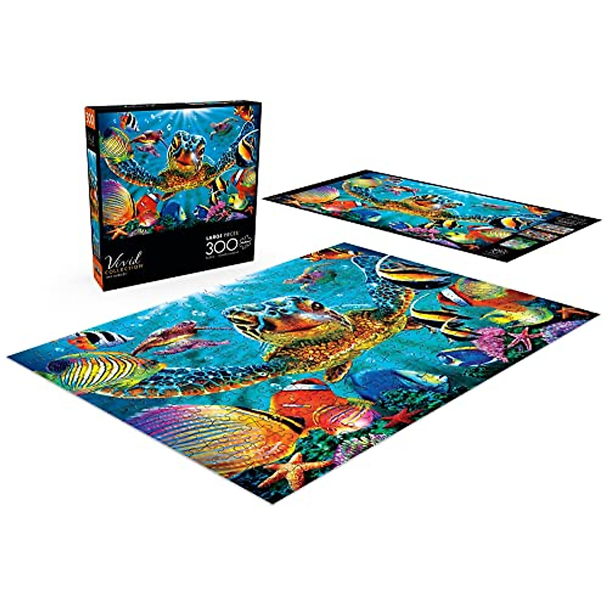 Buffalo Games - Vivid Collection - Tiny Bubbles - 300 Large Piece Jigsaw Puzzle , Blue