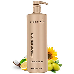 MOEHAIR Protein Infused Hair Conditioner (32 Fl oz) For Chemically Treated, Damaged Dry Hair With Proteins | Smoothens Split Ends | Adds Shine and Luster | Protein Conditioner