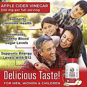 MaryRuth Organics Apple Cider Vinegar | 1 Month Supply | Apple Cider Vinegar Gummies for Adults and Kids | Supplements for Immune Support | Vegan | Non-GMO | Gluten Free | 30 Servings