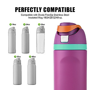 2pcs Replacement Button Compatible with Owala FreeSip 24oz 32oz, BPA-Free Water Bottle Lid Mouth Push Switch Top Cap Seal Stopper Replacement Parts for Owala 19/24/32/40oz Accessories, White