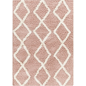 Livabliss Urban Shag Global Area Rug, 7'10" x 10'2", Dusty Pink, (8' x 10')