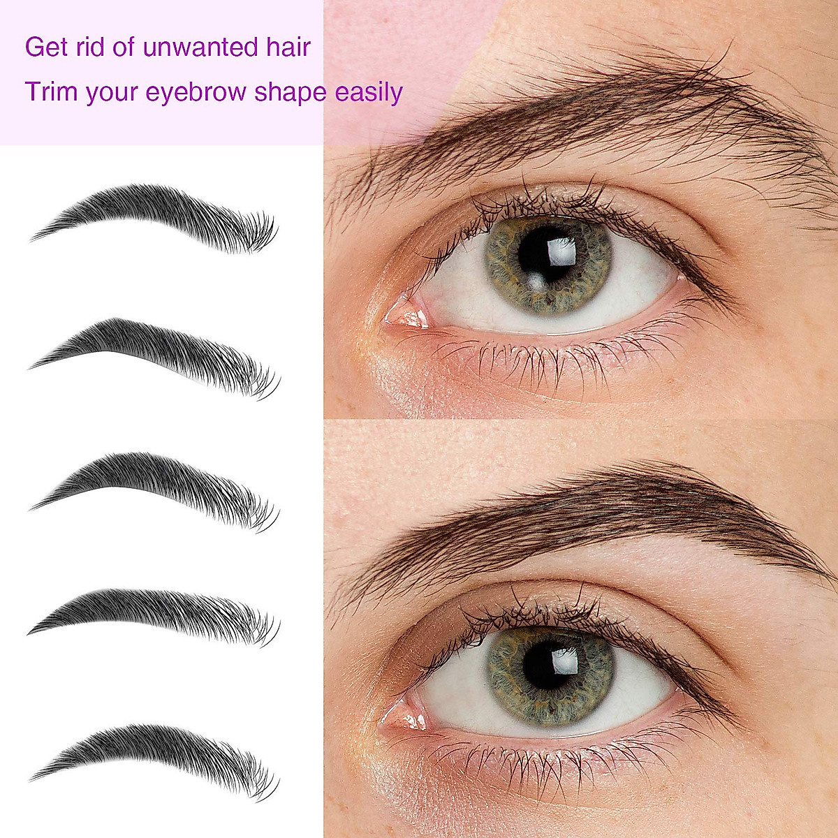 24 Pieces Eyebrow Razor Mini Portable Eyebrow Shaver Multipurpose Face Razors Stainless Steel Makeup Face Care Tools with Precision Cover for Women Men Face Hair Removers