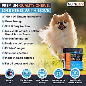 Senior Dog Joint Supplement -1000mg Glucosamine for Dogs -Advanced Hip & Joint Support Chews w/Glucosamine, Chondroitin, MSM, Turmeric & Omega 3 for Pain & Inflammation Relief, Improved Mobility