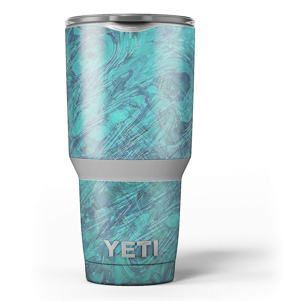 Design Skinz Teal Slate Marble Surface V48 - Skin Decal Vinyl Wrap Kit compatible with the Yeti Rambler Cooler Tumbler Cups