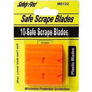 Titan Mini Scraper with 5 Metal and 10 Plastic Blades Razor Scraper for Removing Glue, Sticker, Decals, labels Tint from Car Window and Glass