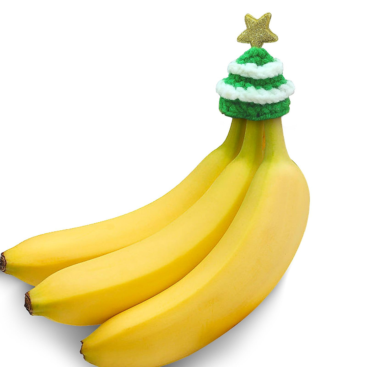 ZHIEND Banana Hats Set,Cover for Bananas, Banana Silicone Cap For Preservation Fresh (Christmas Tree)