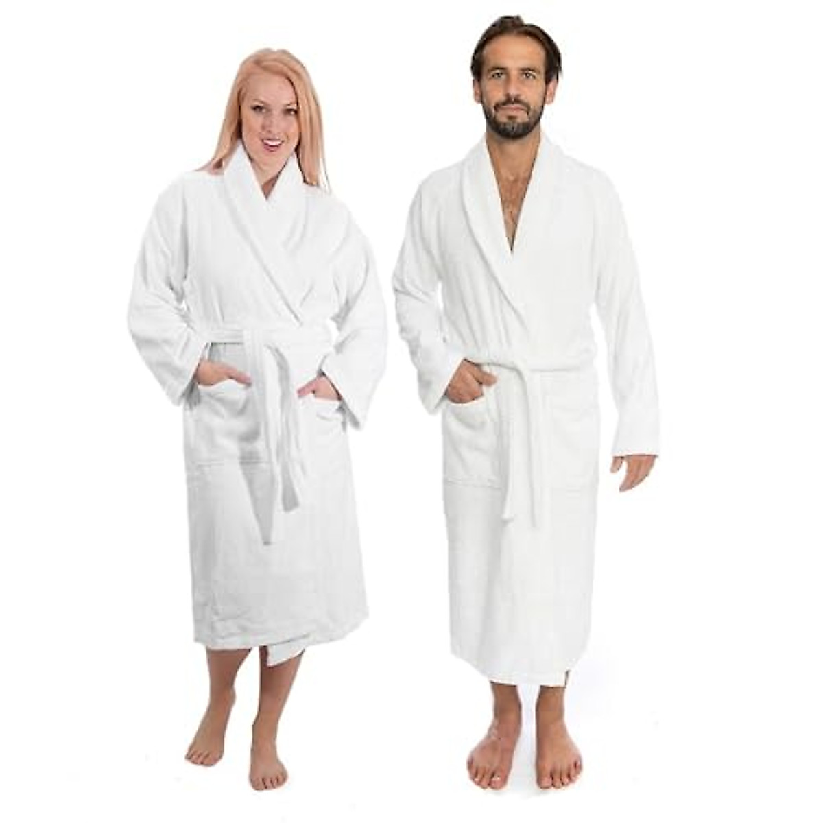 Luxury Terry Cloth Bathrobe - Premium Hotel Robes Made with 100% Turkish Cotton (X Large)