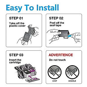 MeetRGB Remanufactured Ink 65 XL 65XL Ink Cartridge Replacement N9K04AN for Envy 5055 5052 5058 5010 DeskJet 3755 2652 2655 3722 3723 3752 3758 3730 3720 2622 2655 2635 Printer Ink (1 Full Set)