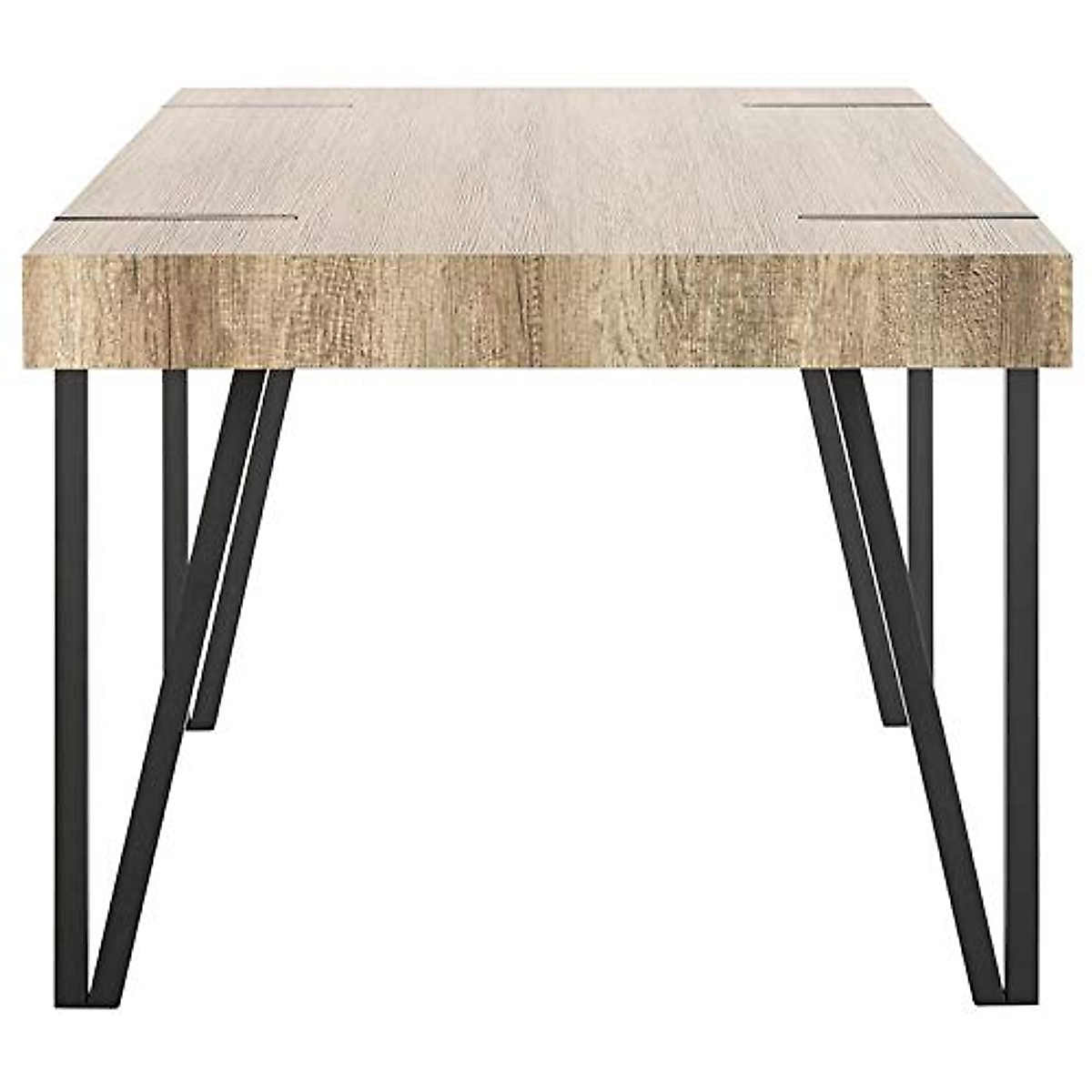 Safavieh Home Alyssa Rustic Industrial Brown and Black Dining Table