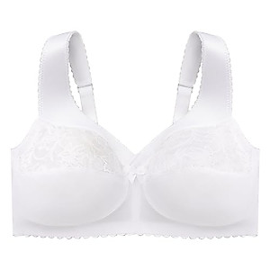 Full Figure Plus Size MagicLift Original Support Bra Wirefree #1000 White