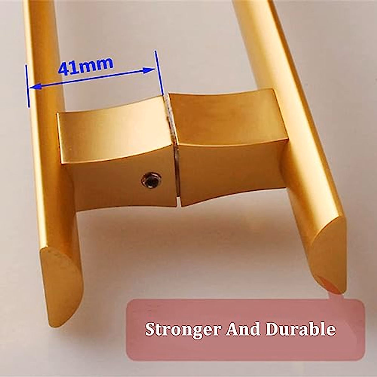 BOHHO Barn Door Pull Handle, Gold Stainless Steel Modern Entry Door Handle, 16in/20in Shower Glass Sliding Barn Door Interior Exterior Door Pull Push Brushed Nickel Satin Finish (Size : 40cm/15.7in)