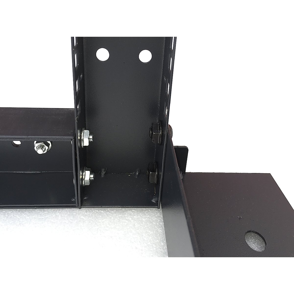 Sysracks 4 Post Open Frame Server Rack Mobile Relay with Wheels Casters for 19" Network Server AV IT Equipment Gear Rack Cabinet Adjustable Depth 24"-37" (22U)